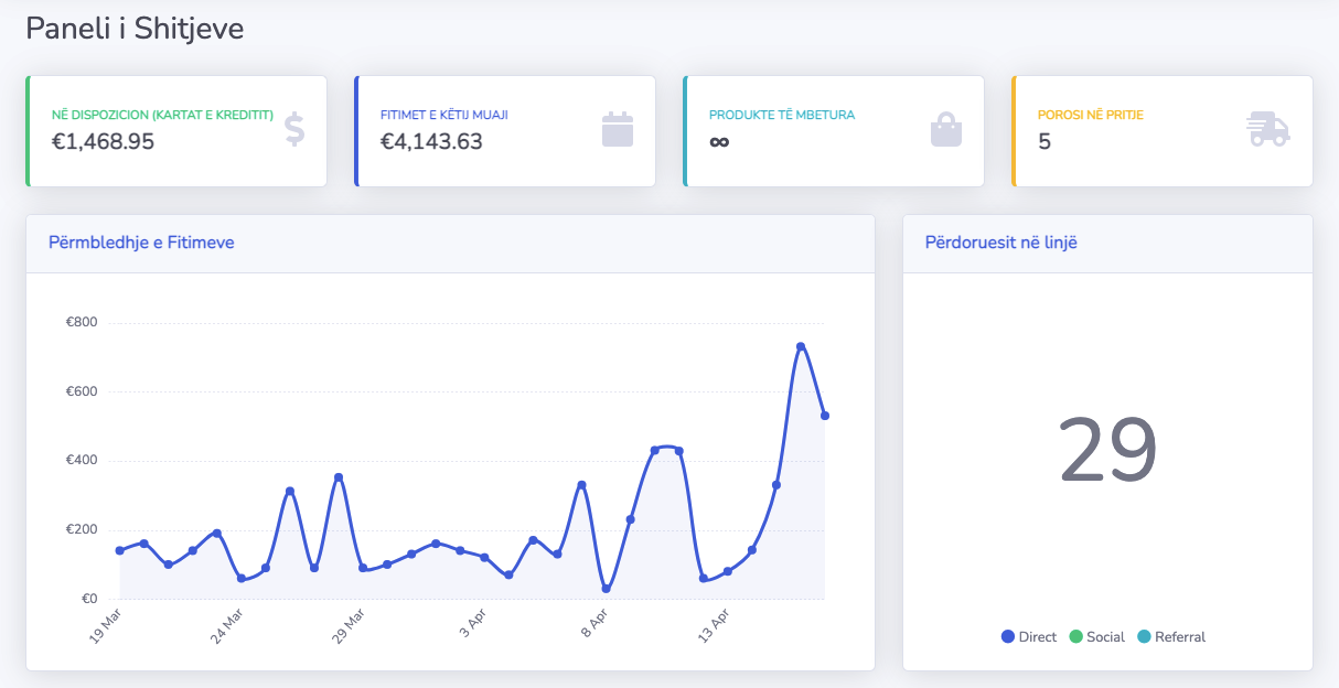 Mjegulla | Krijo dyqanin tuaj online.
